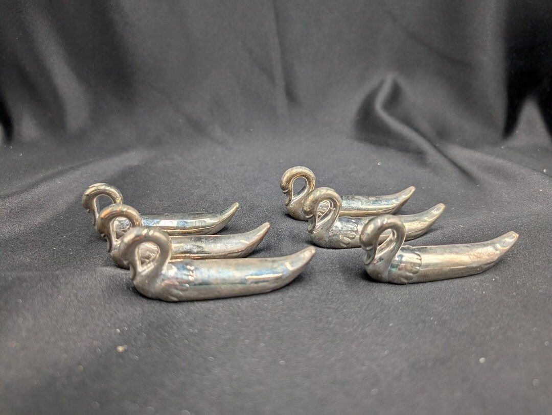 Elegance Silver Plated Swan Knife Rests - Etsy