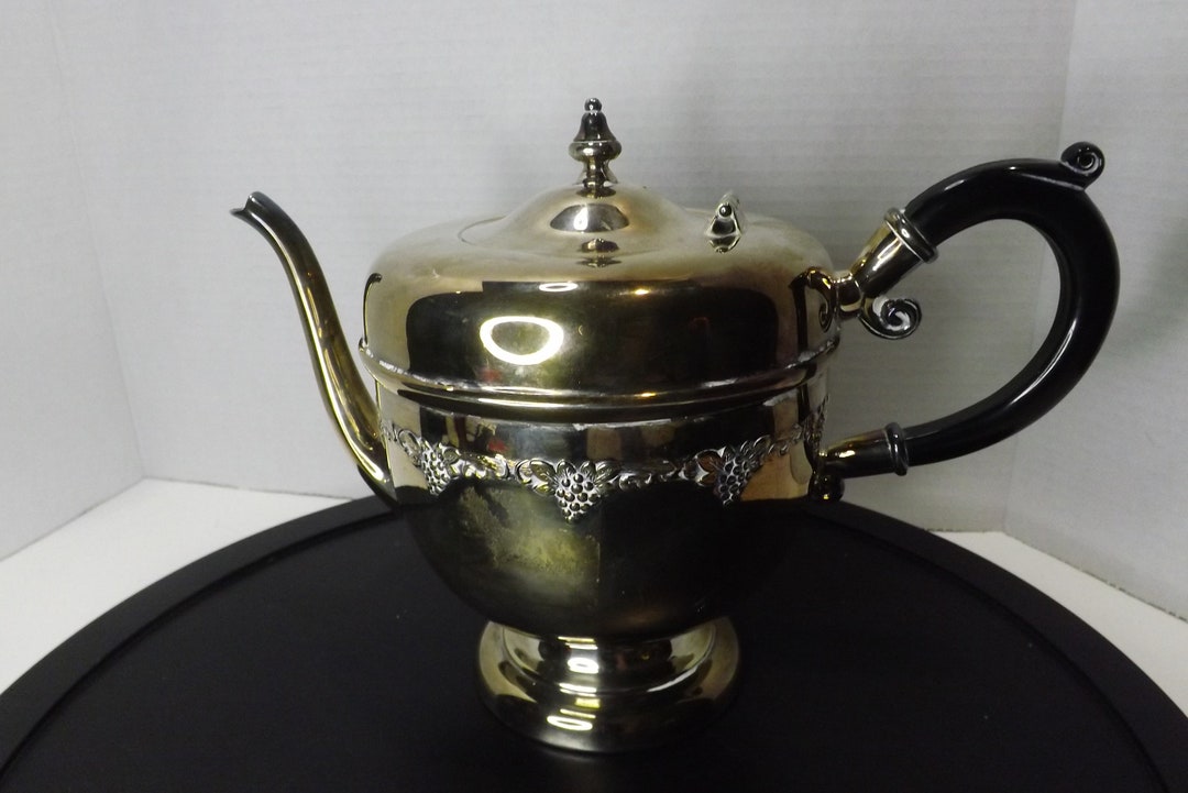 Vintage Tea Pot Viking Plate EP Over Copper - Etsy