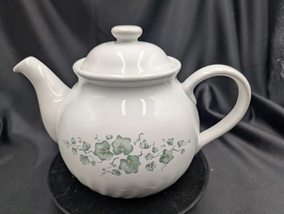 Corning Corelle Coordinates Stoneware Callaway Green Ivy Teapot - Etsy