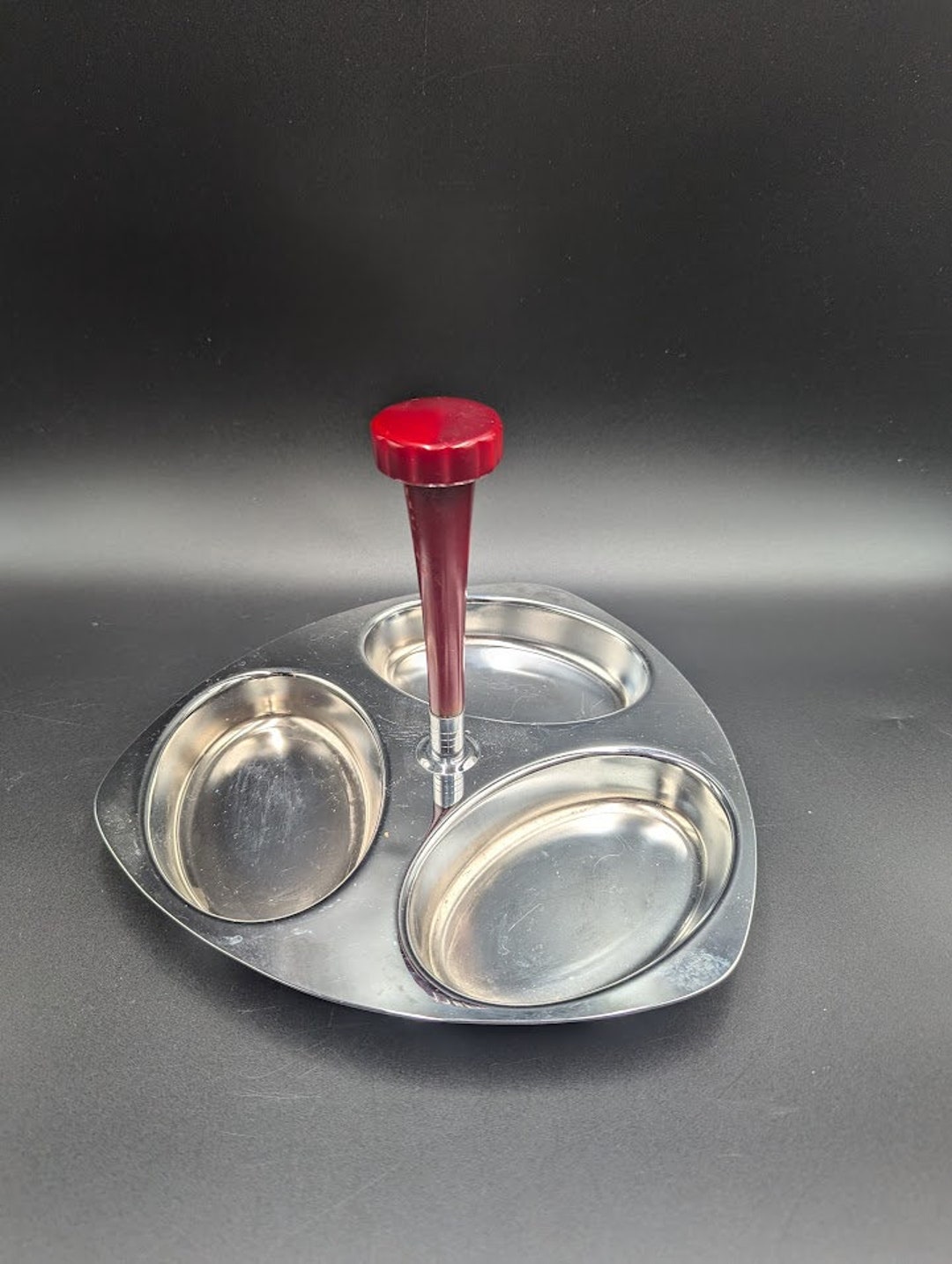 Stainless Steel and Bakelite Tri-serve Relish or Condiment Dish - Etsy
