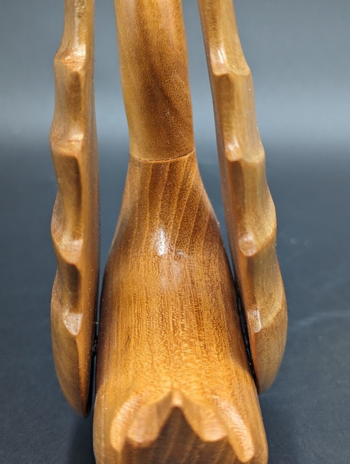 Hand Carved Wooden Swan - Etsy