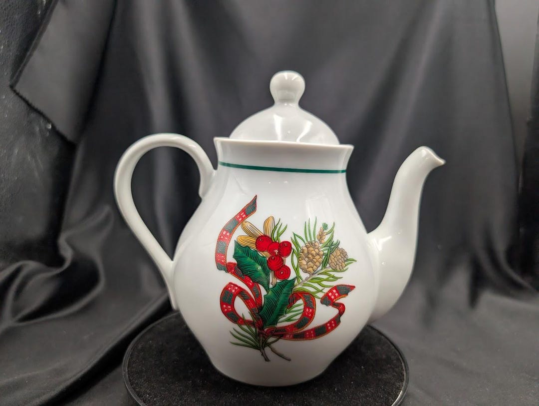 Kopin Christmas Heritage Tea Pot - Etsy