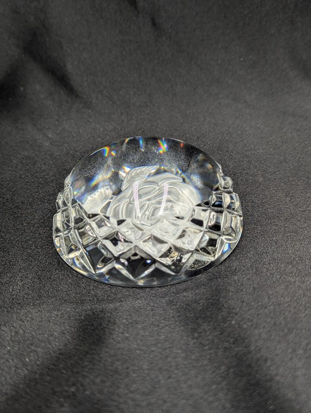 Waterford Crystal Rose Paperweight - Etsy
