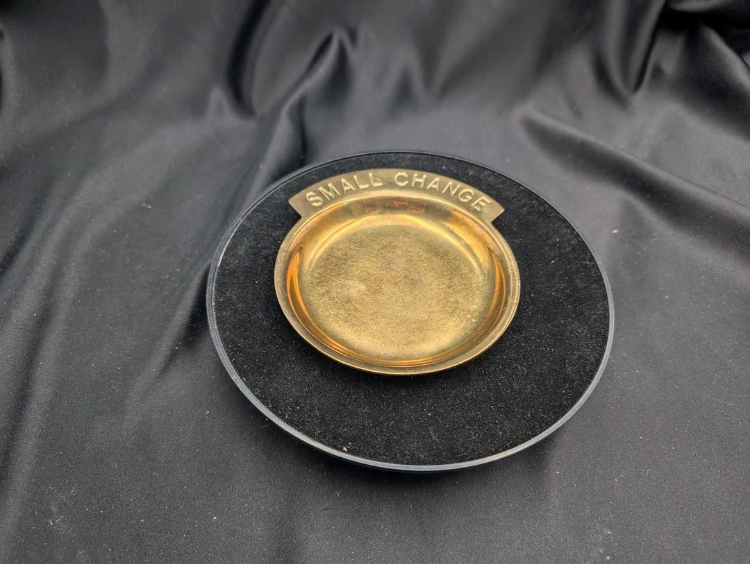 Vintage Solid Brass Small Change Coin / Key / Trinket Dish - Etsy