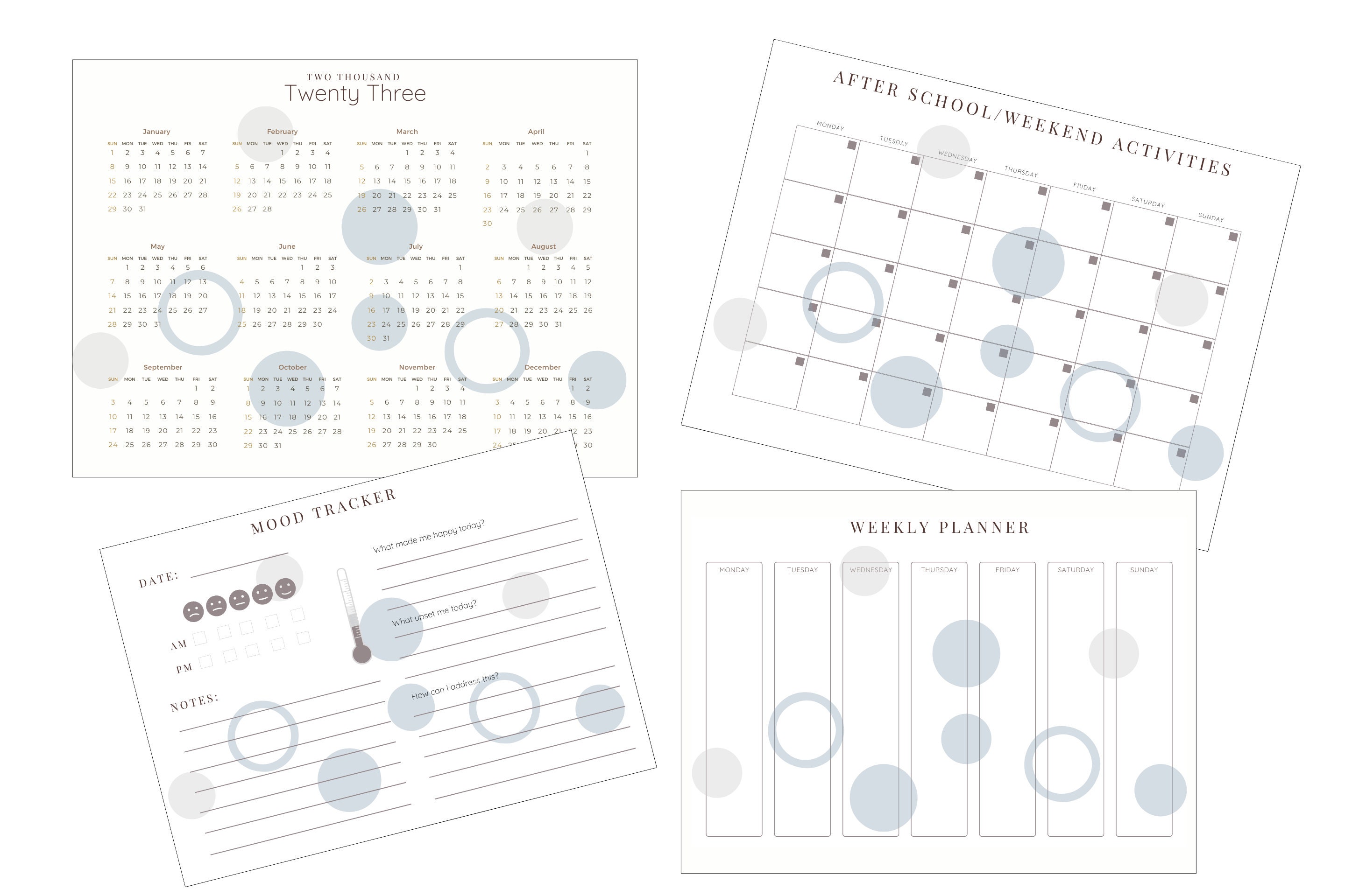 2023 Calendar Daily Weekly Planner Monthly Planner - Etsy