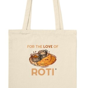 Classic Tote Bag - for the Love of Roti, Punjabi, Puns - Etsy