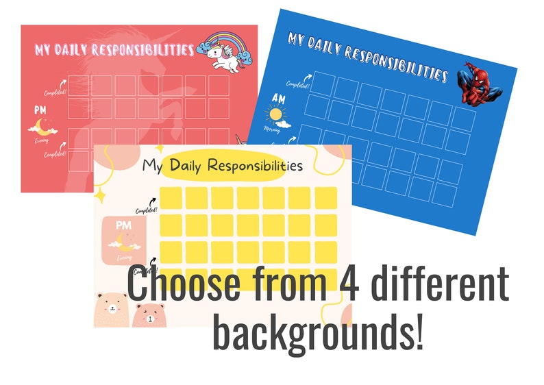 Customizable Kids Responsibility Chart: Sikhi Tasks (digital Download ...