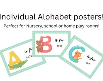 Individual Letter Posters Classroom - Etsy