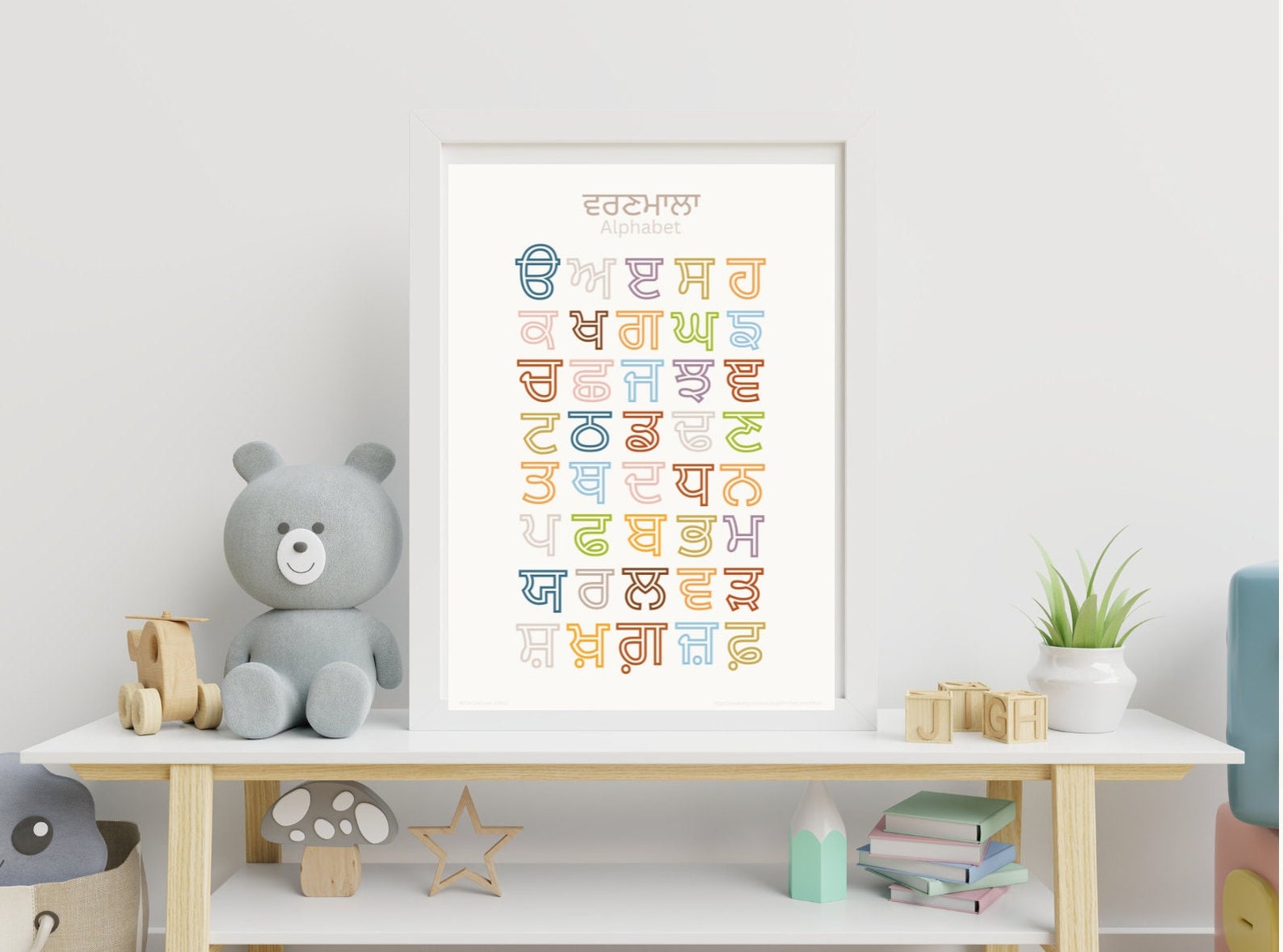 Punjabi Alphabet Gurmukhi Letters, Boho Style, Autumn Colours - Etsy