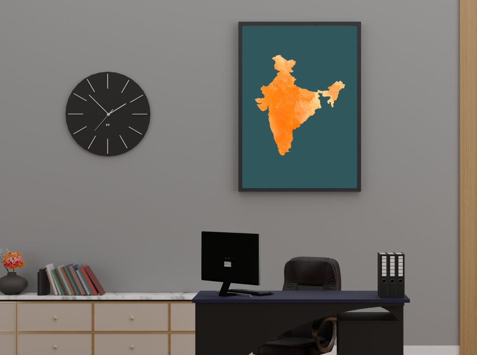 Map of India, India Map, Outline, Digital Download Printable, Japandi ...
