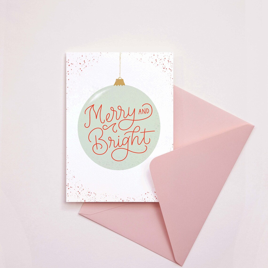 Merry and Bright Christmas Card, Printable Card, Christmas Carol ...