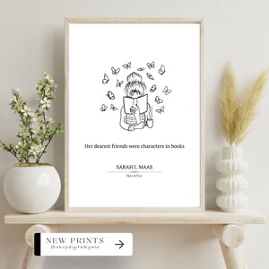 Reading Quote Poster Bundle - Sarah J Maas, ACOTAR, Throne of Glass - Etsy