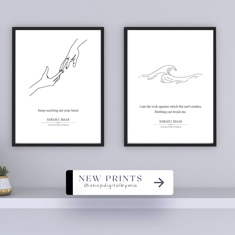 Minimalist Quote Posters - Sarah J Maas, ACOTAR, Throne of Glass ...