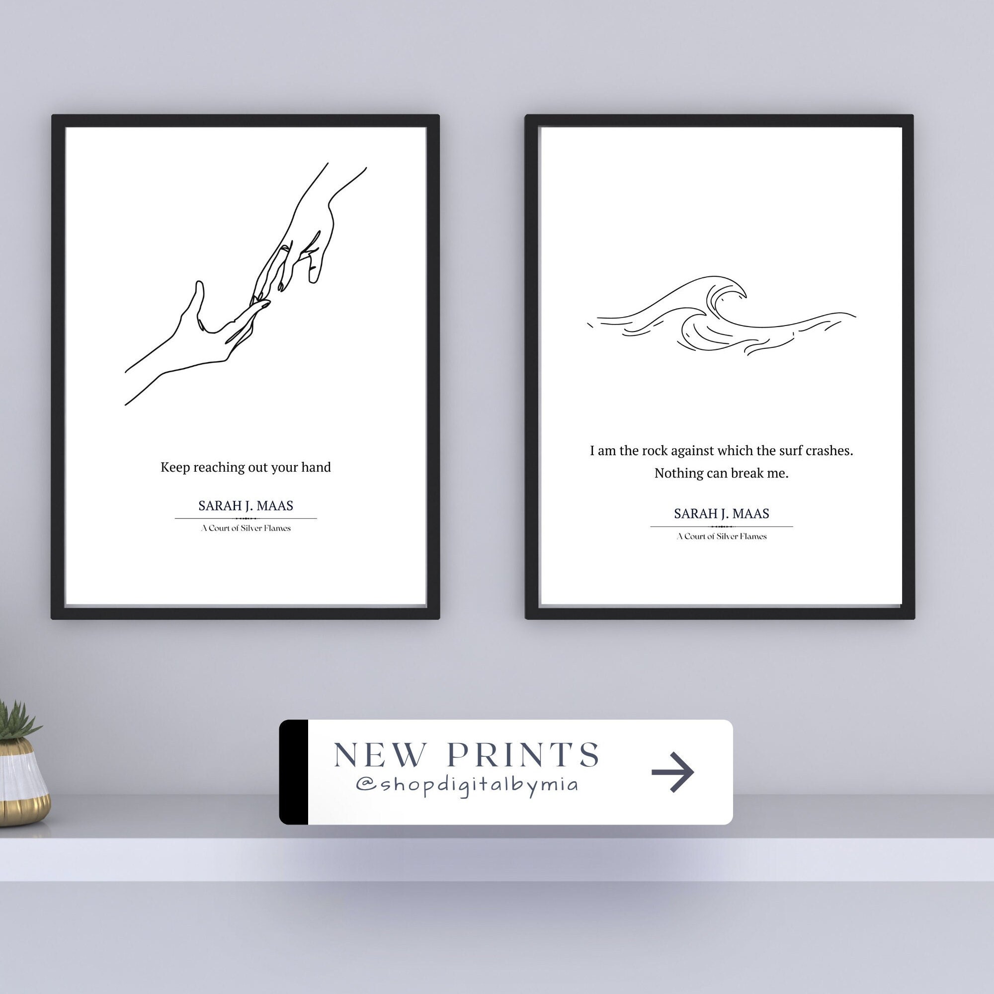 Minimalist Quote Posters - Sarah J Maas, ACOTAR, Throne of Glass ...