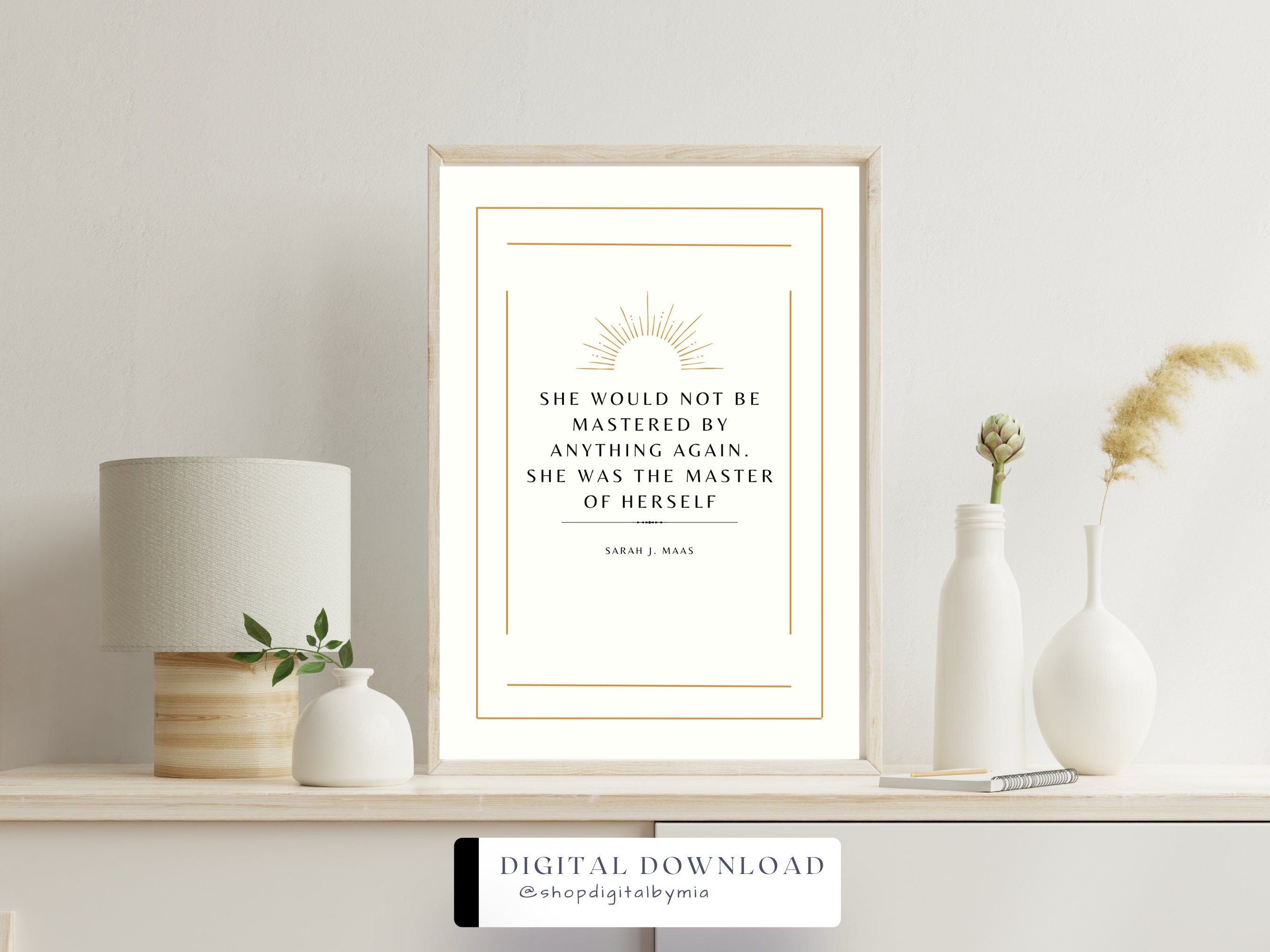 SJM Book Posters Gold/cream Sarah J Maas - Etsy