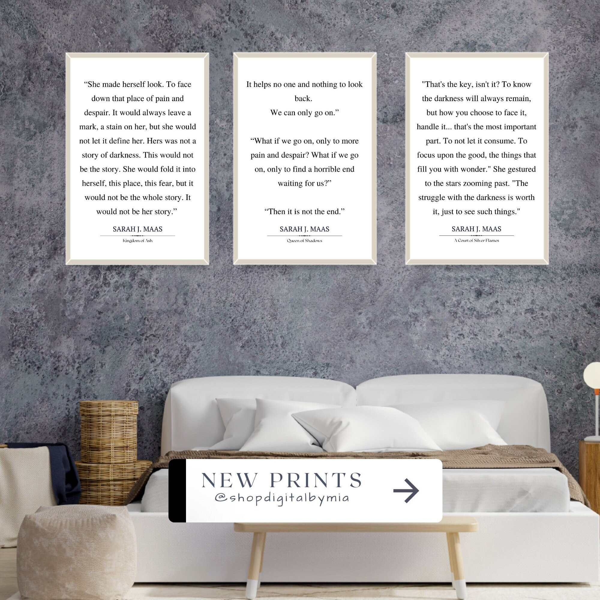 Minimalist Quote Posters Sarah J Maas, ACOTAR, Throne of Glass - Etsy
