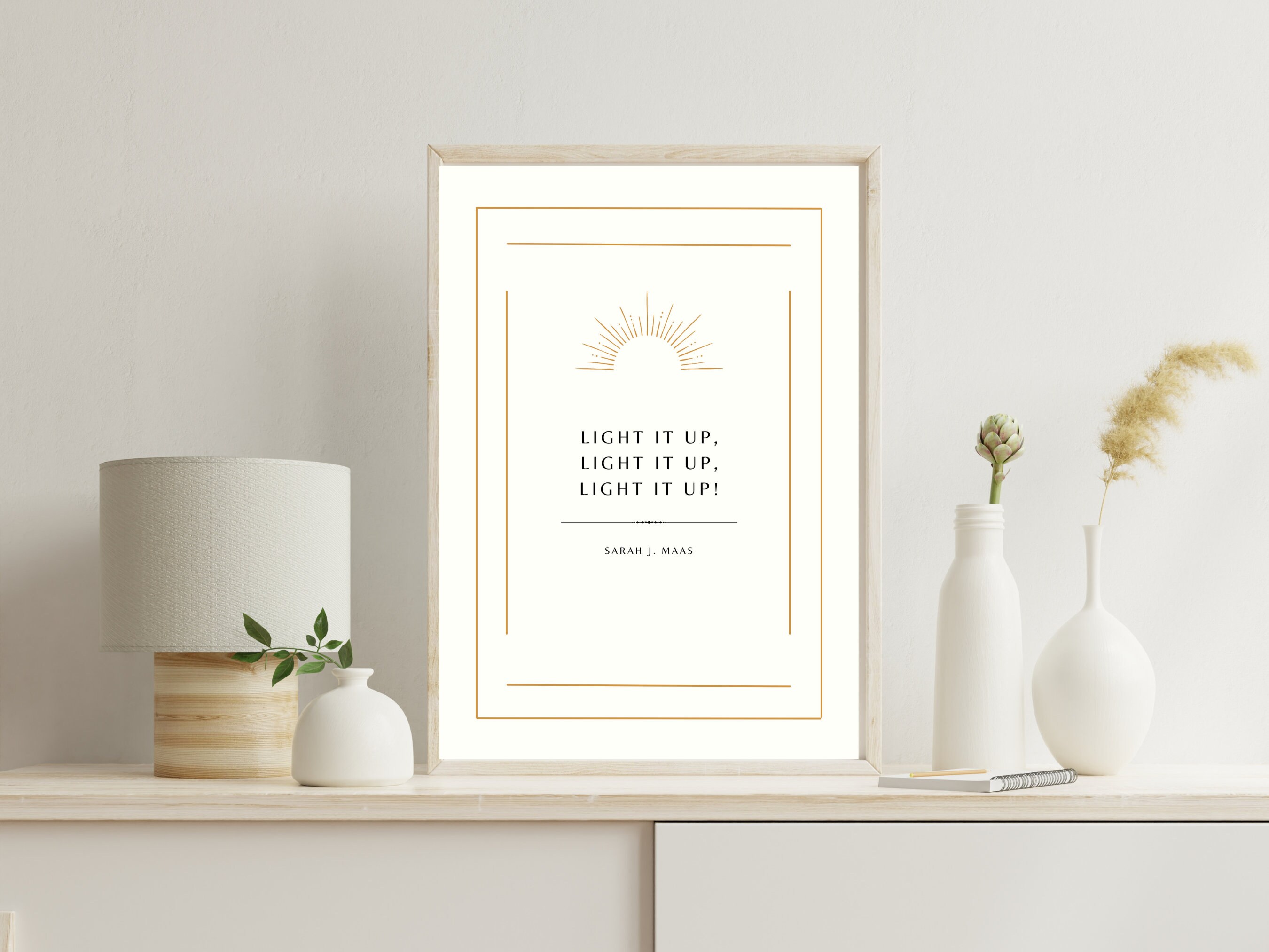 SJM Book Posters Gold/cream Sarah J Maas - Etsy