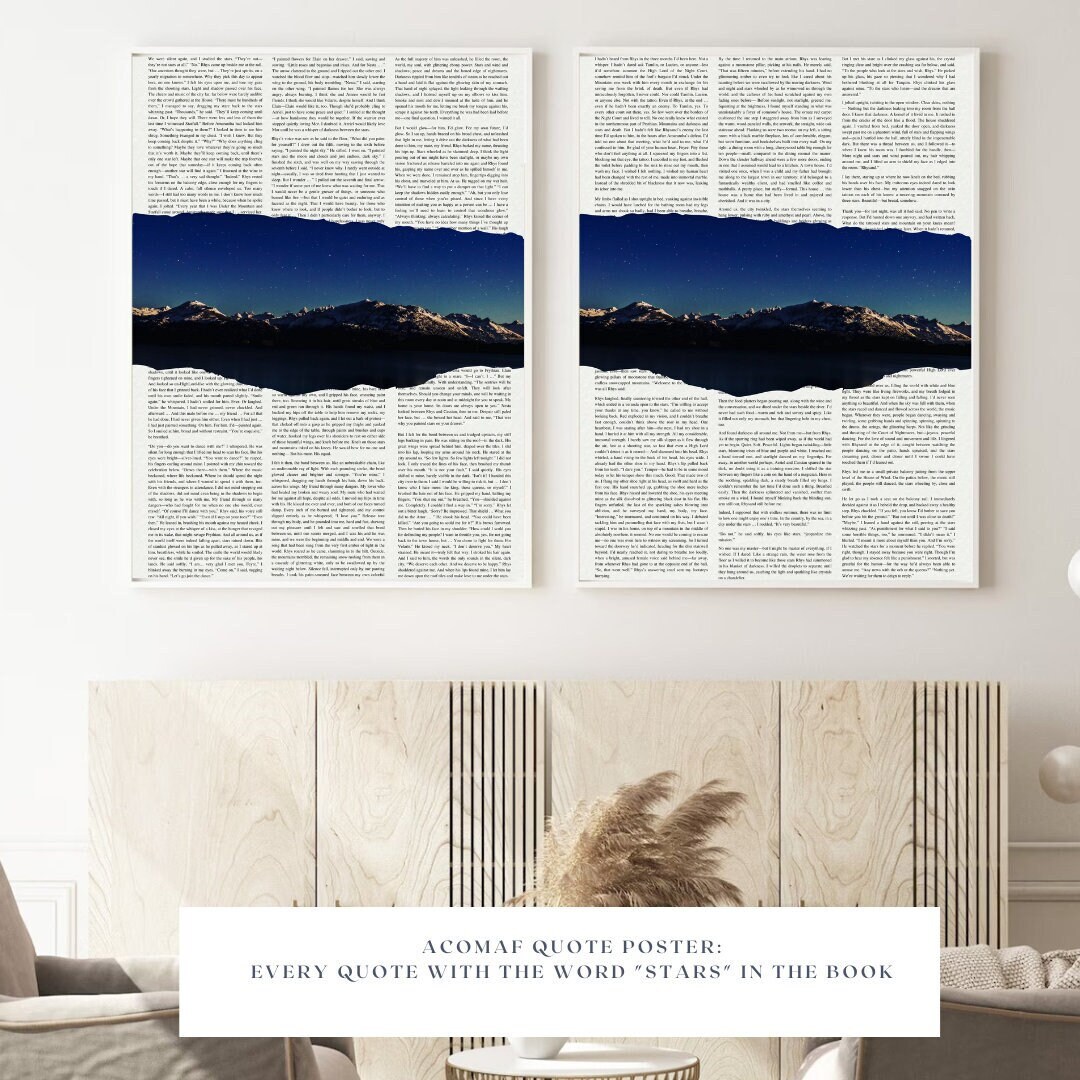ACOMAF Stars Quotes Poster, Sarah J Maas - Etsy