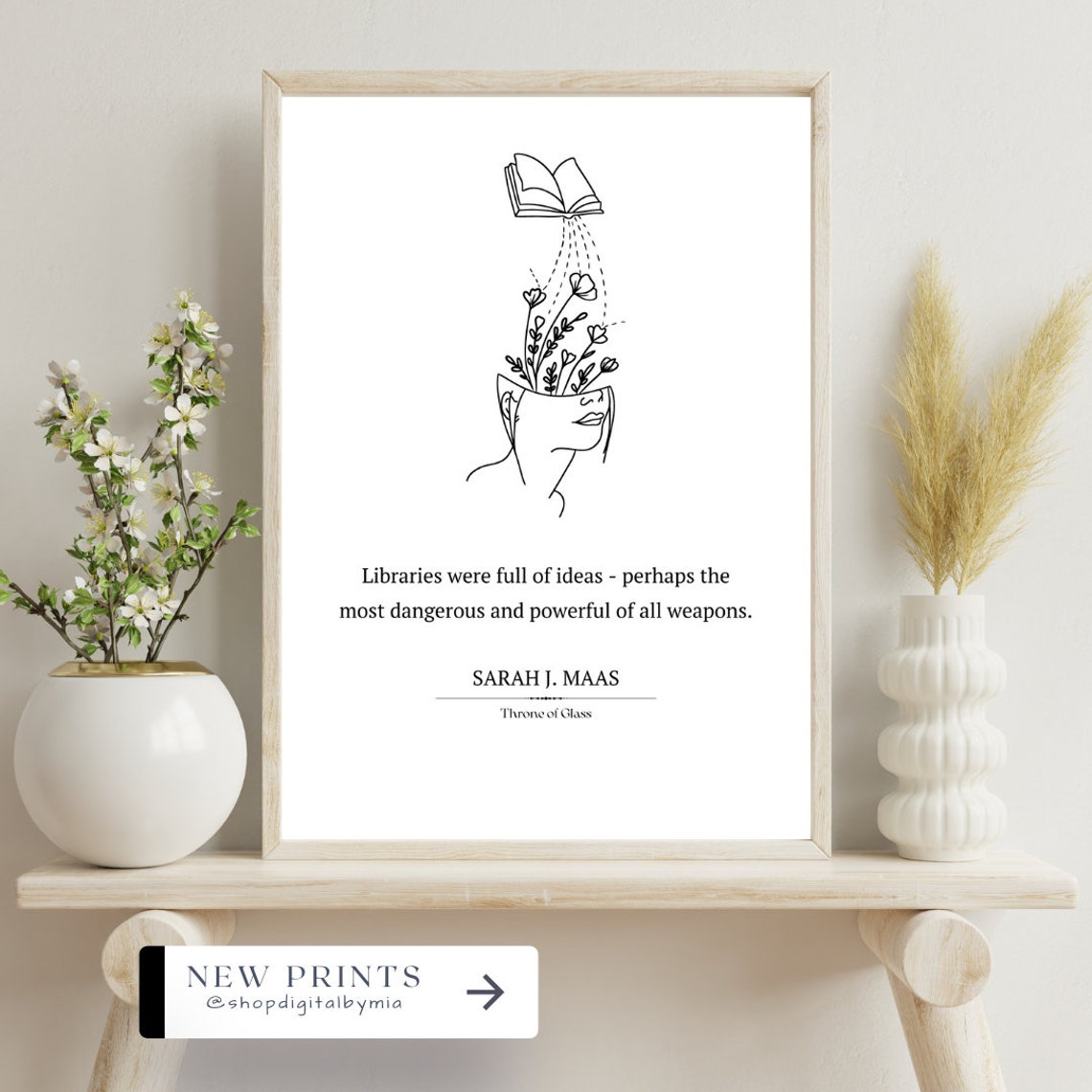 Reading Quote Poster Bundle - Sarah J Maas, ACOTAR, Throne of Glass - Etsy