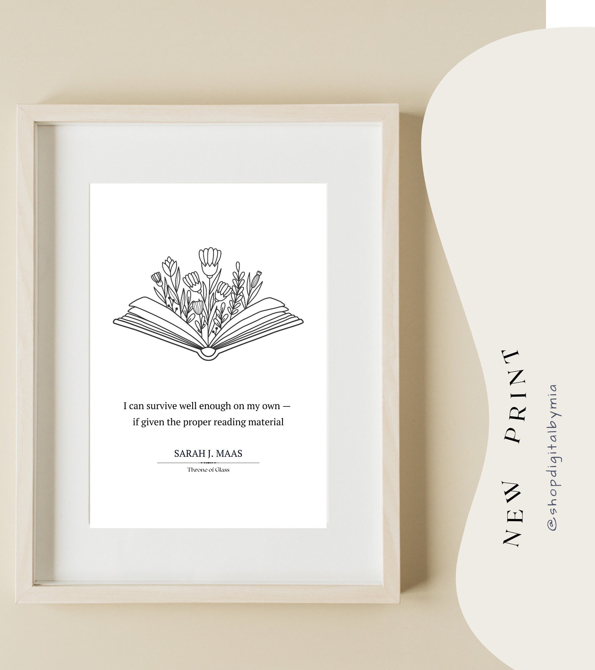 Reading Quote Posters - Sarah J Maas, ACOTAR, Throne of Glass - Etsy