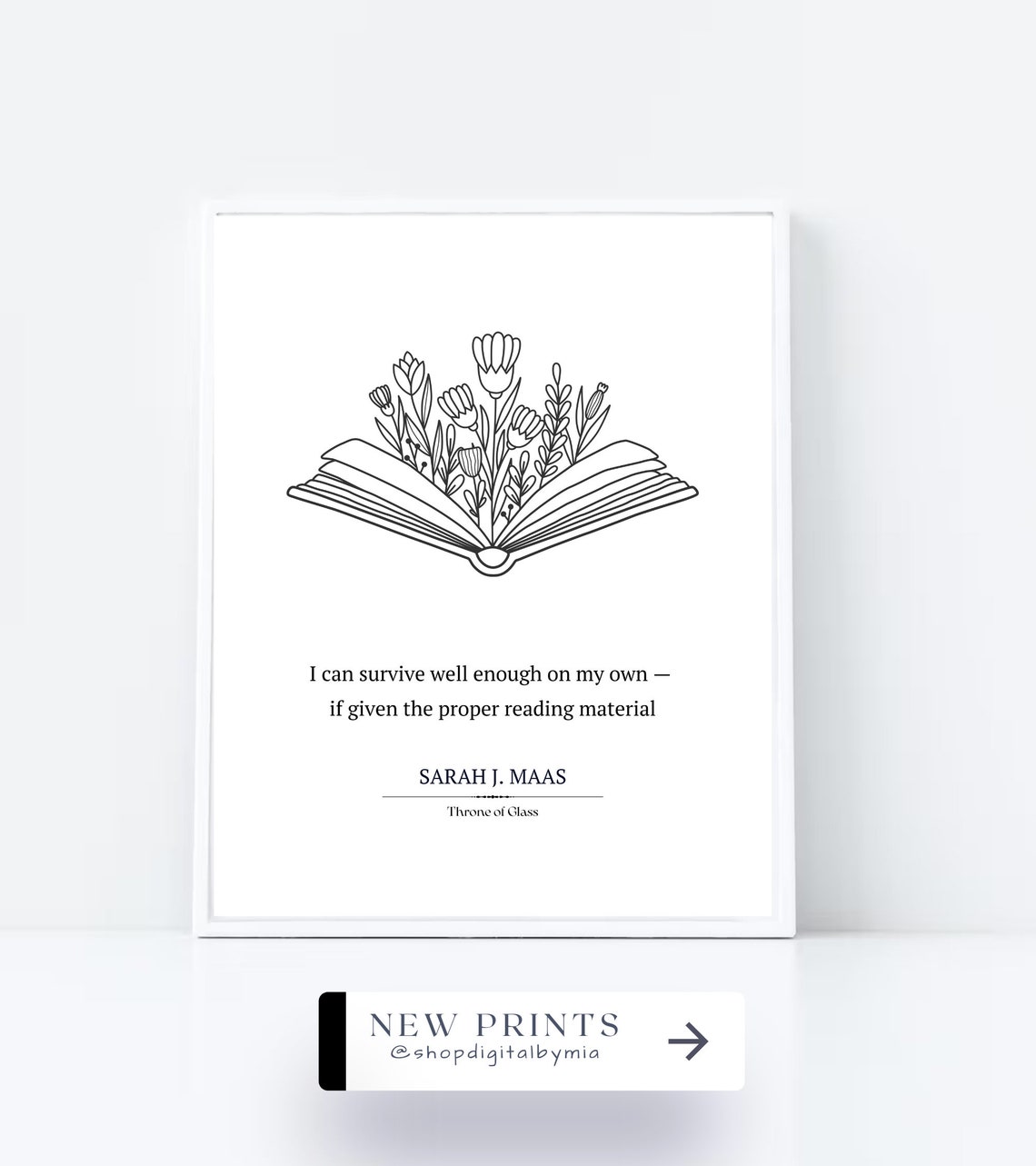 Reading Quote Posters - Sarah J Maas, ACOTAR, Throne of Glass - Etsy