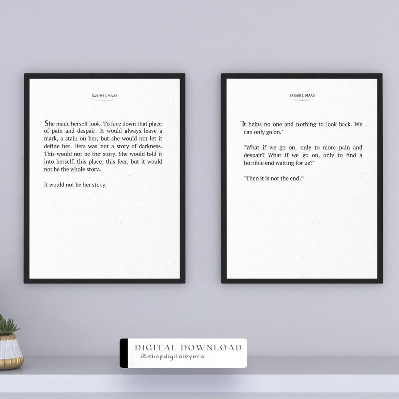 Minimalist Quote Posters Sarah J Maas ACOTAR, Throne of Glass, Crescent ...