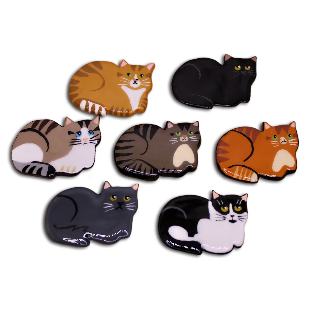 Custom Hand Painted Cat Pin - Etsy