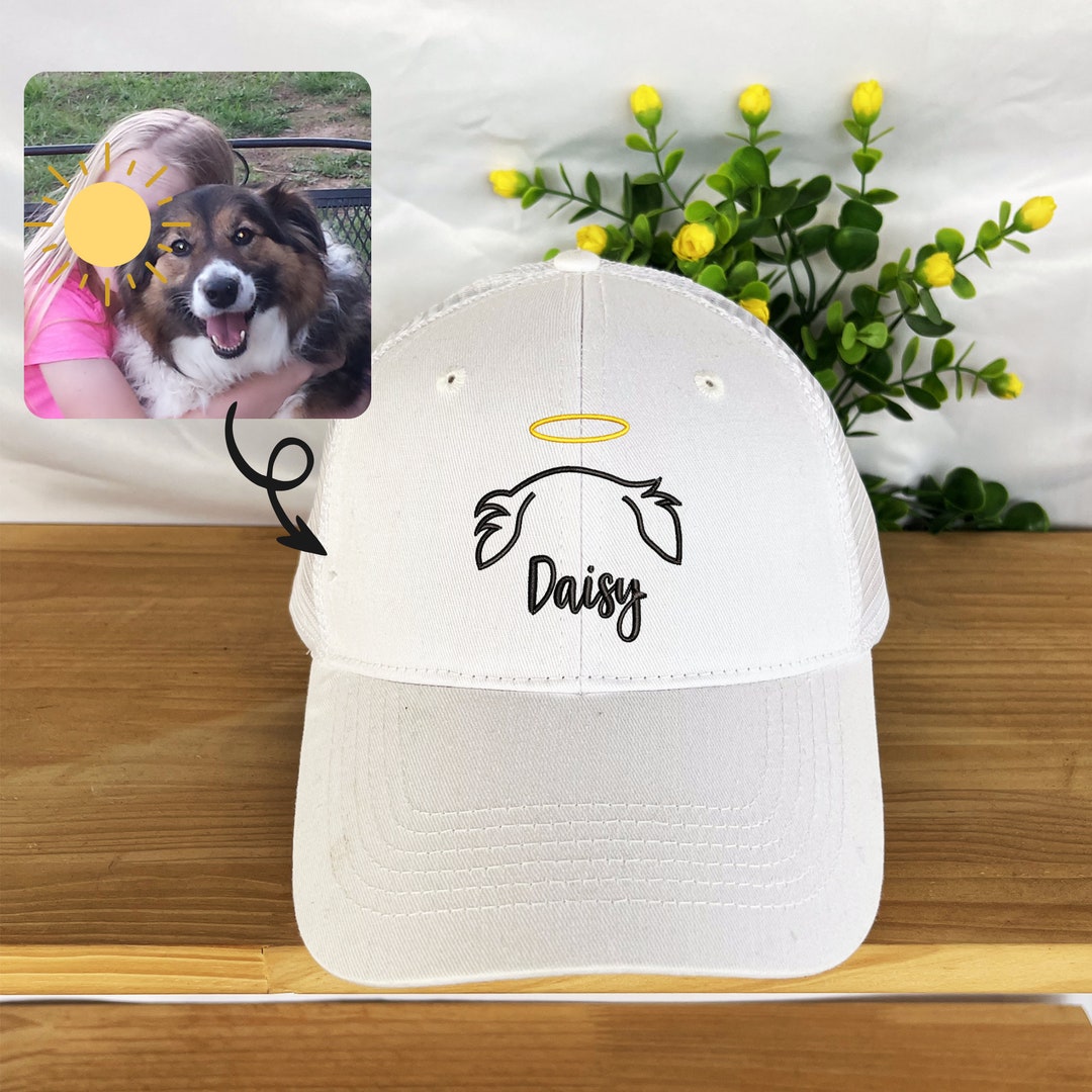 Custom Pet Ear Outline Hat, Embroidered Baseball Cap With Pet Ears ...