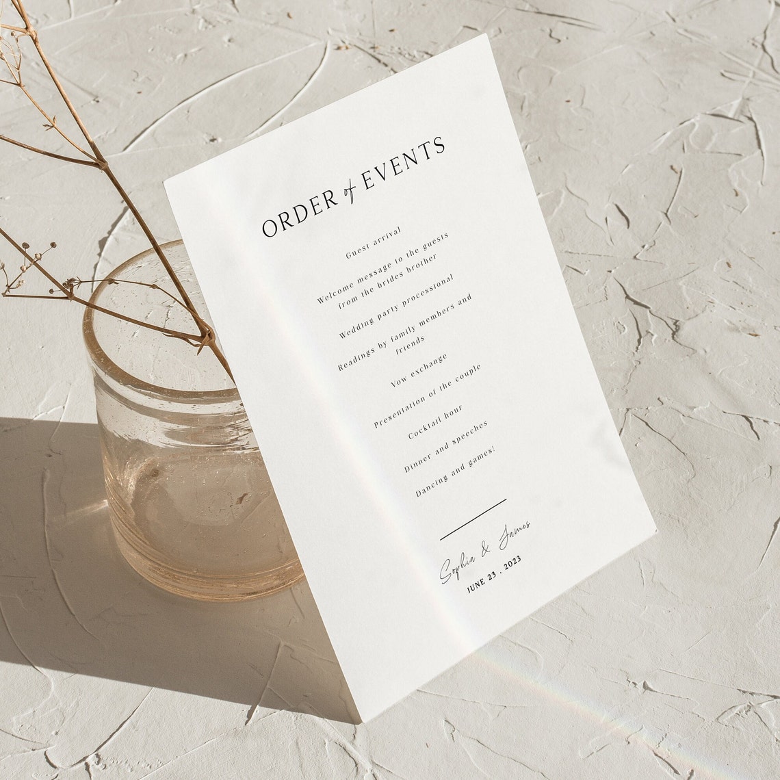 Wedding Program Template Order of Events Program Template Timeline ...