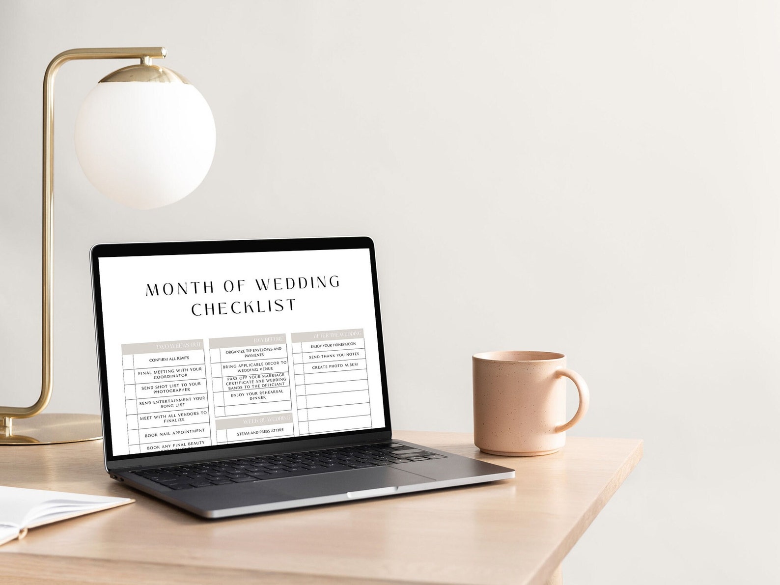 Printable Wedding Checklist Editable Digital Planner Instant Download ...