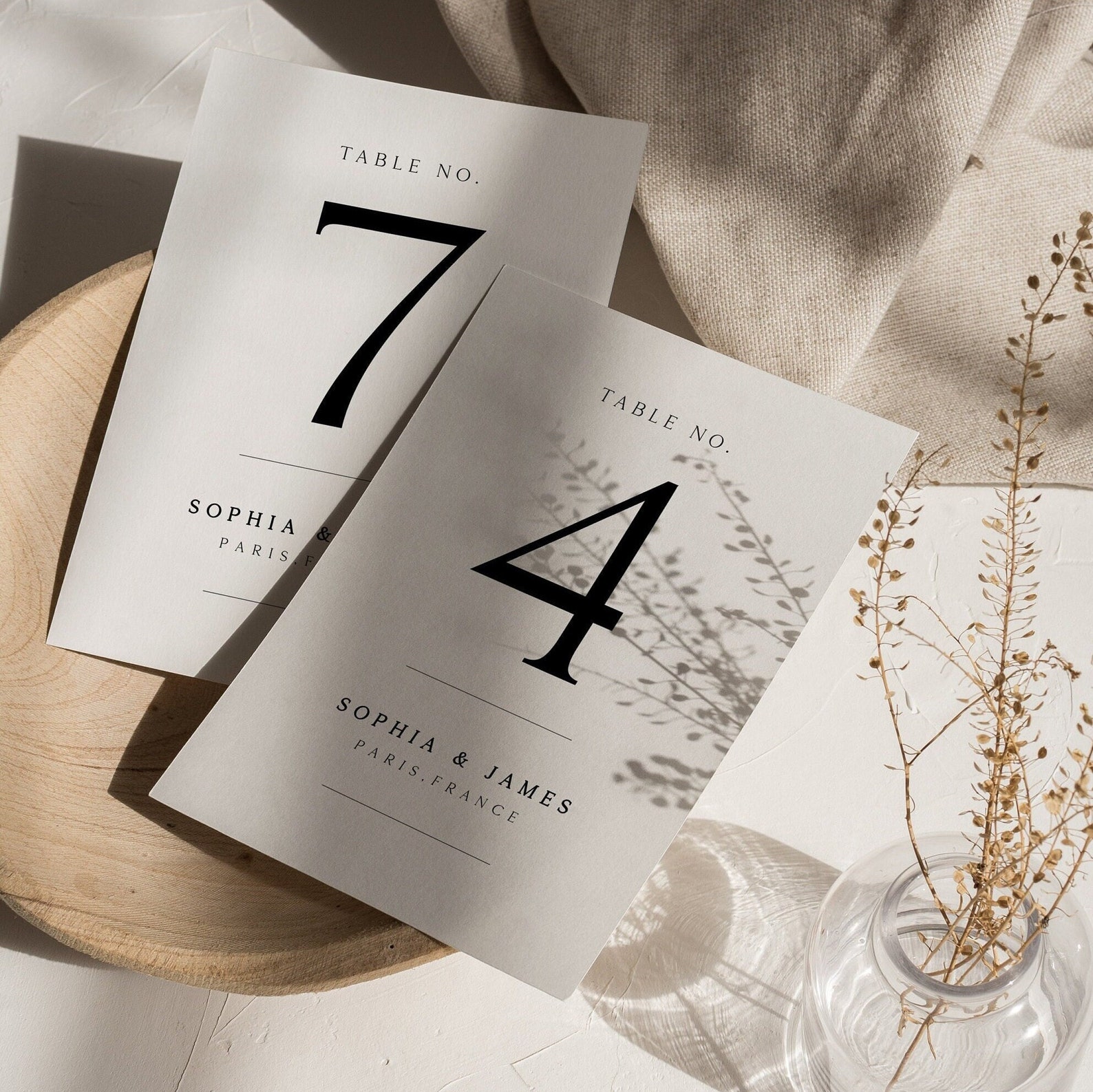 CLASSIC Minimalist Table Numbers,wedding Table Numbers,modern Wedding ...