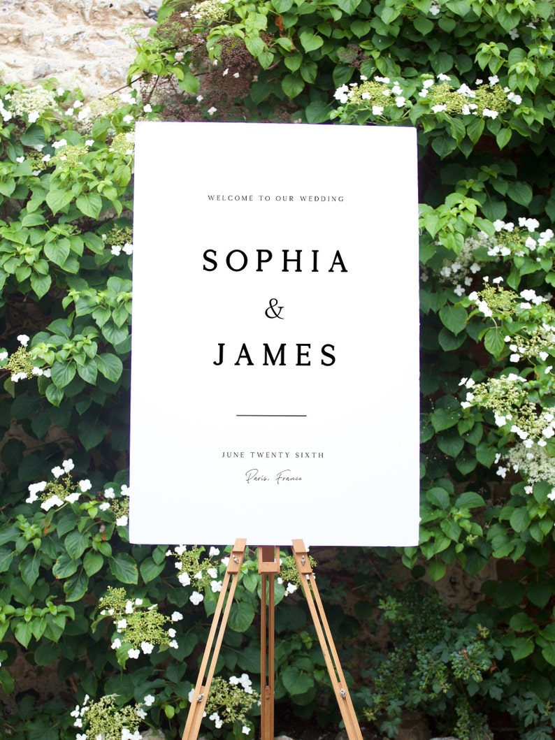 Minimalist Wedding Welcome Sign Template (digital Download) - Etsy