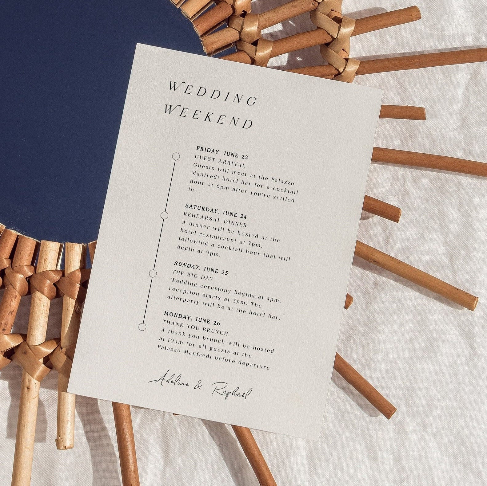 Wedding Timeline Templateorder of Events Itinerary - Etsy