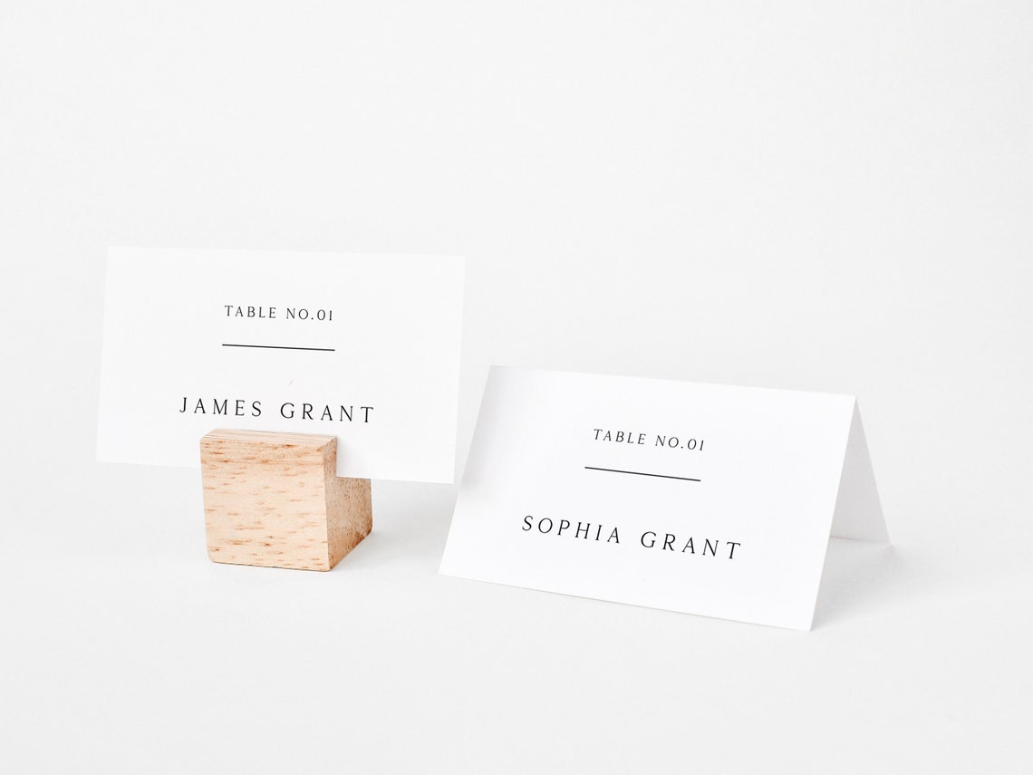 CLASSIC Minimalist Place Cards Wedding Place Cards Place Cards - Etsy