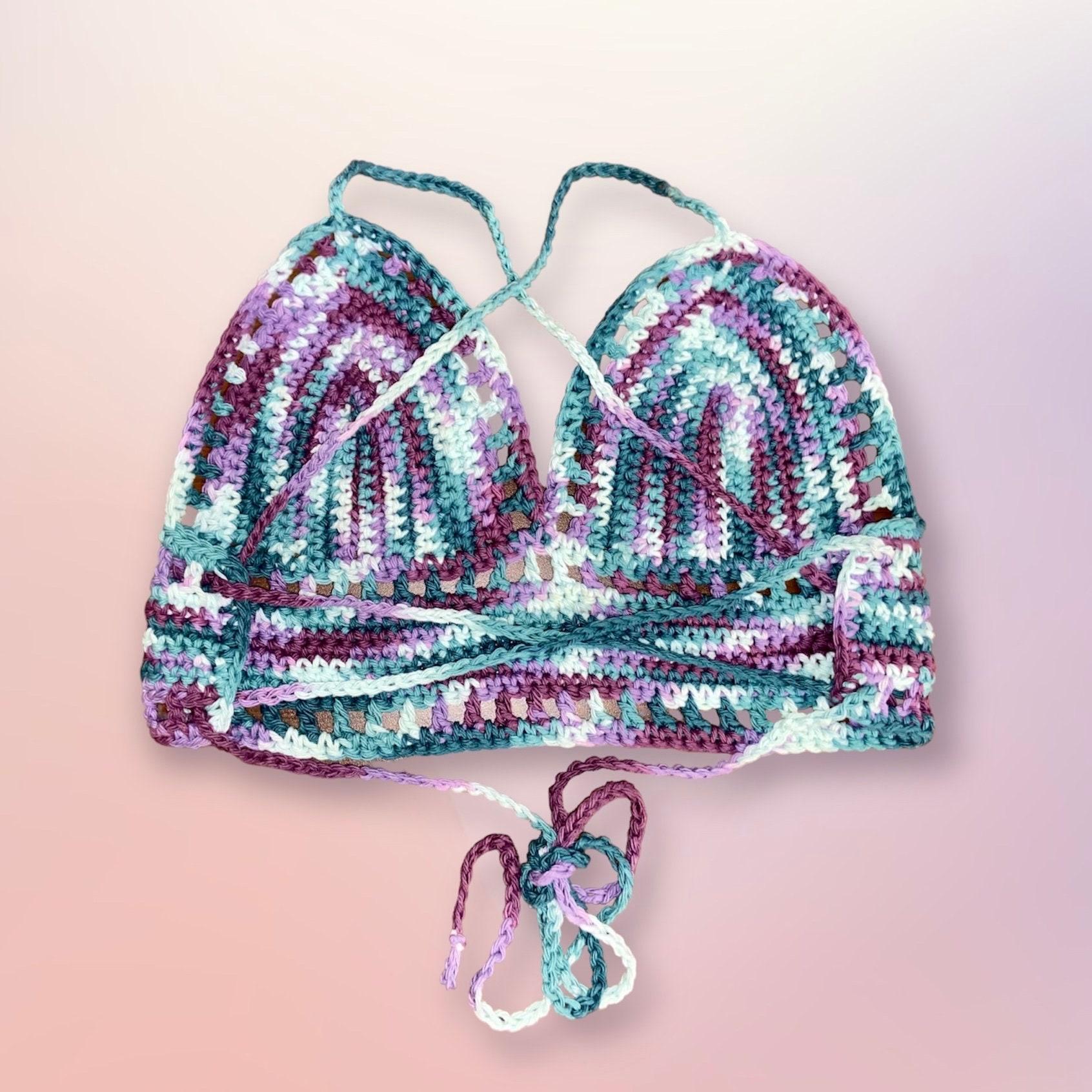 Super Cute Handmade Crochet Bralette Crop Top, Handmade Clothing ...