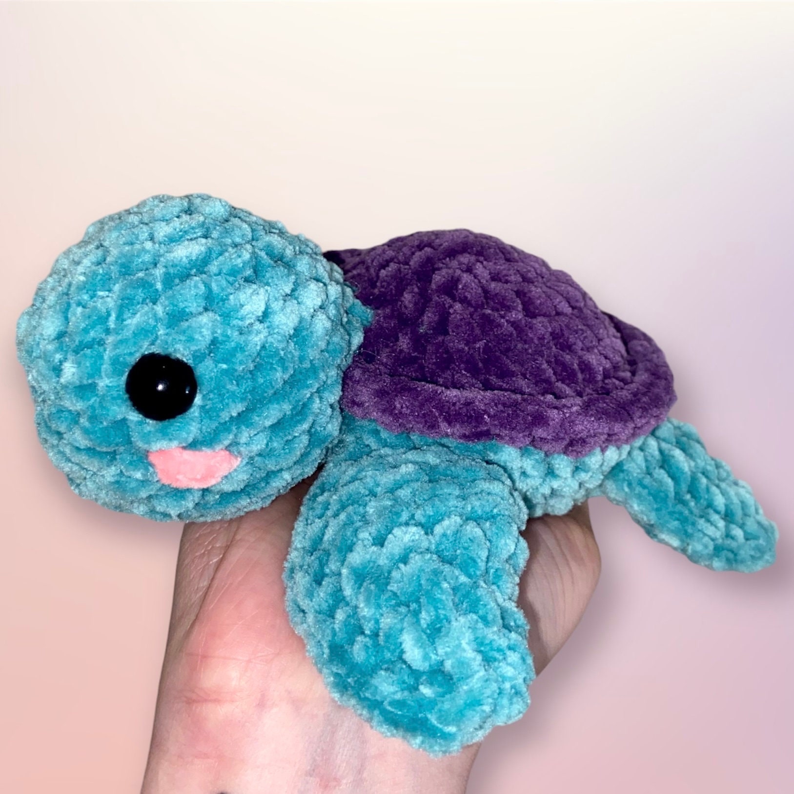 Handmade Cute Sea Turtle Plushie, Crochet Turtle Plushie, Amigurumi ...