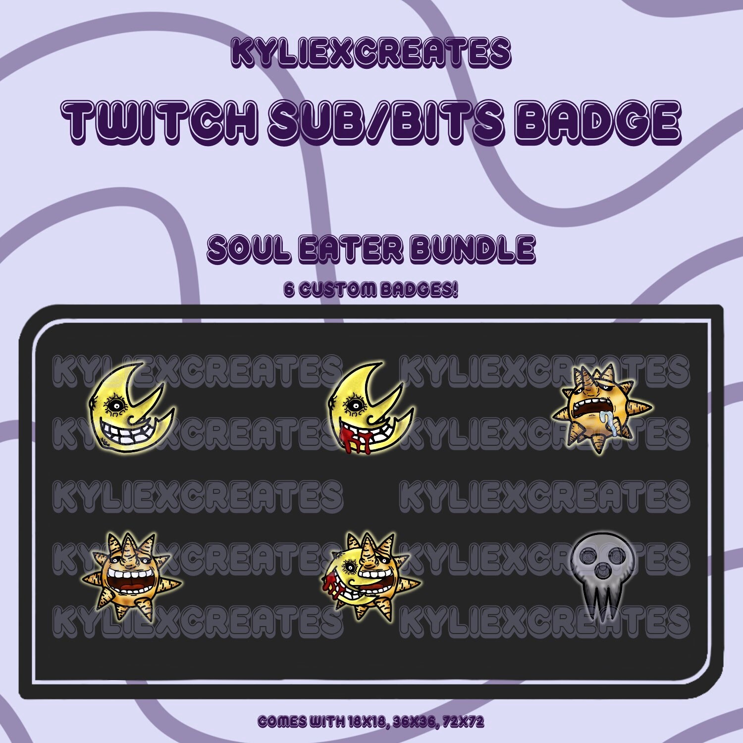 Soul Eater Anime Themed Twitch Sub/bits Badge Bundle - Etsy
