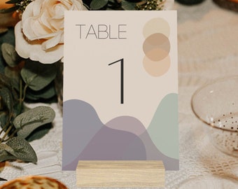 Desert Terracotta Boho Printable Table Numbers, Rust Minimalist ...