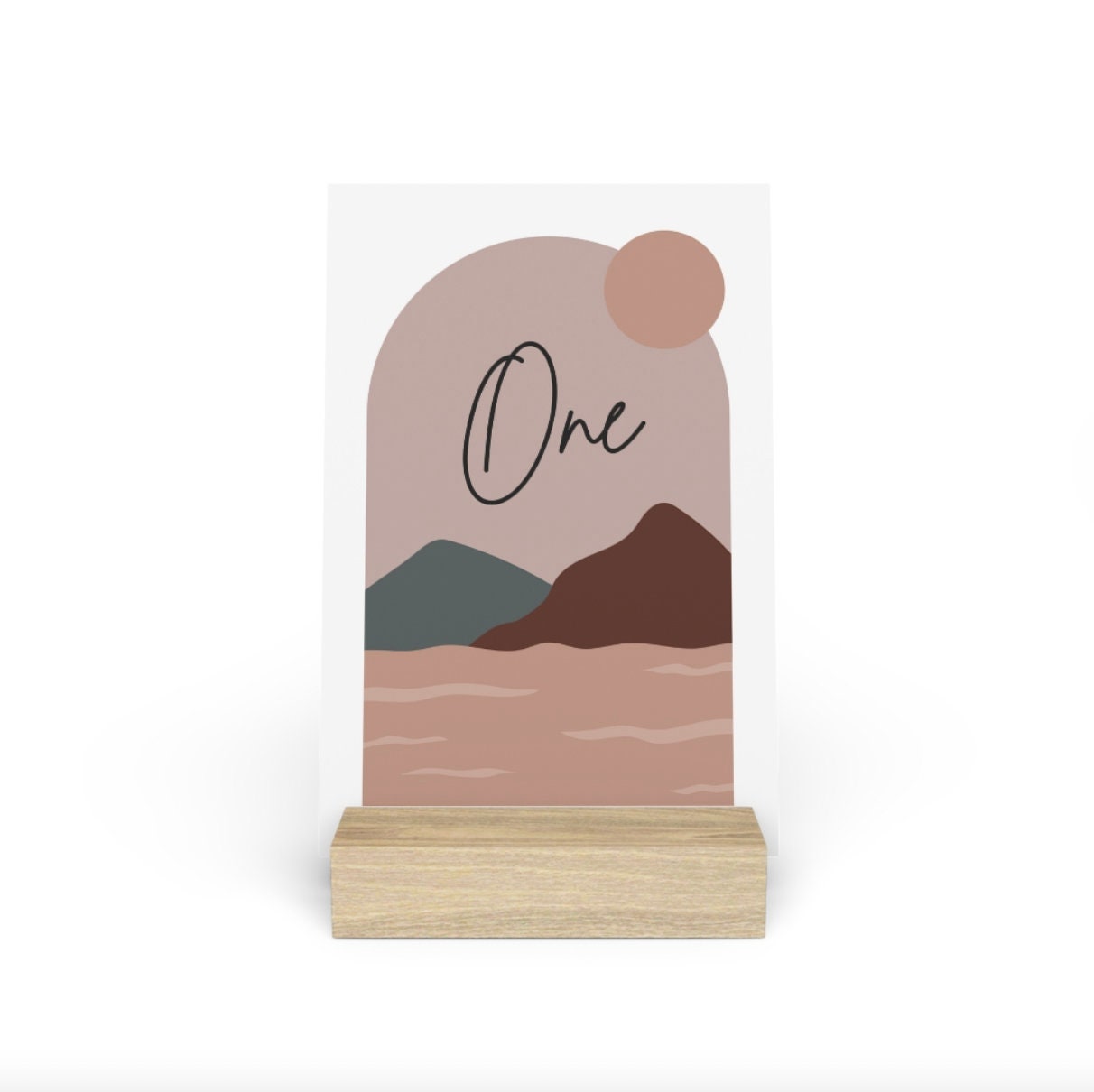 Desert Boho Printable Table Numbers in White, Minimalist Wedding Table ...