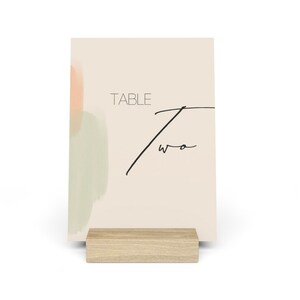 Neutral Minimalist Printable Table Numbers, Boho Wedding Decor, Elegant ...