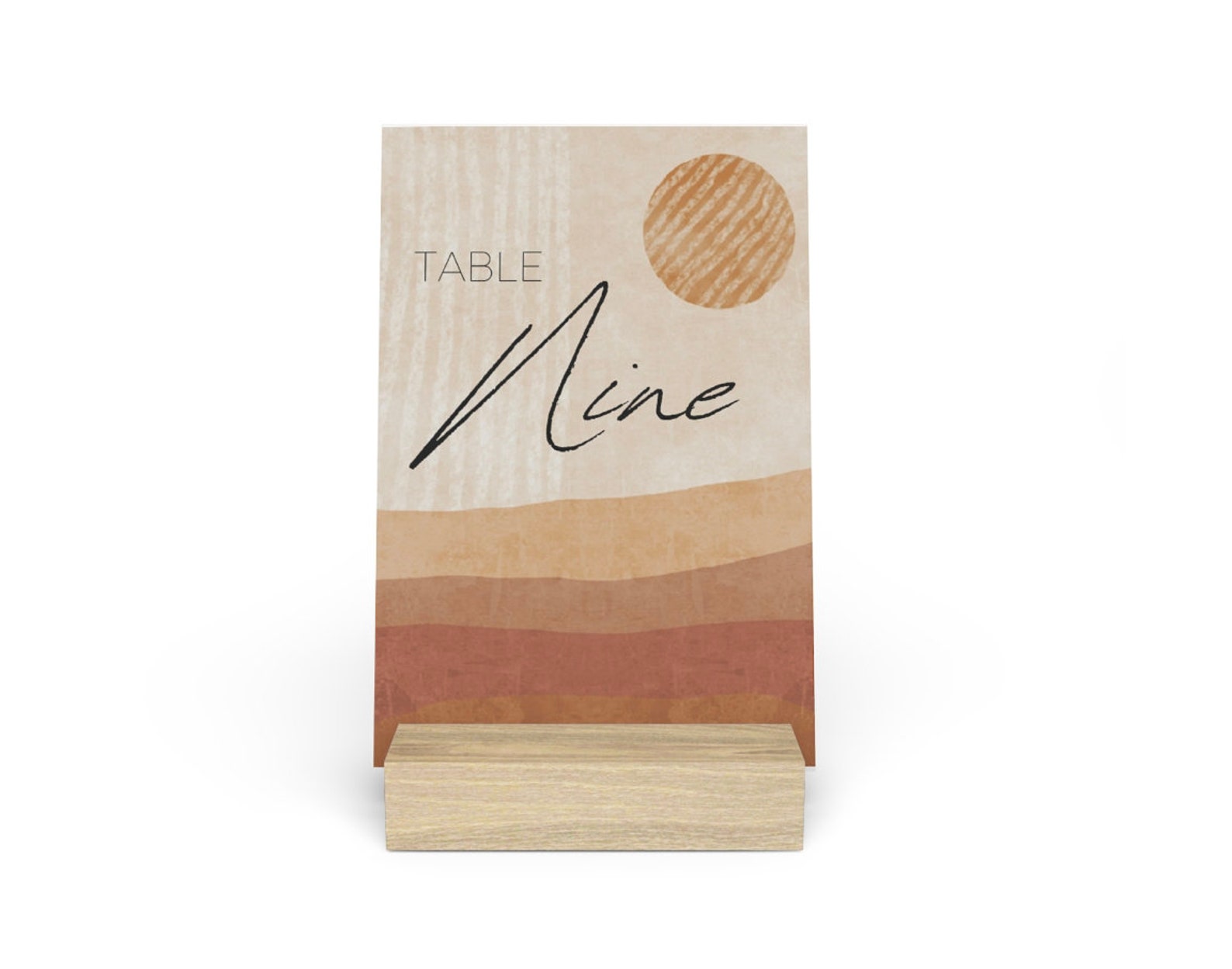 Desert Terracotta Boho Printable Table Numbers, Rust Minimalist ...