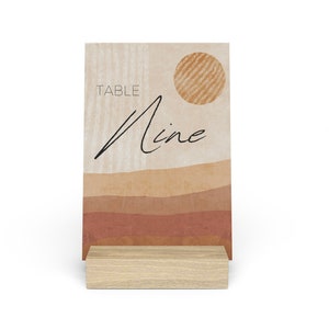 Desert Terracotta Boho Printable Table Numbers, Rust Minimalist ...