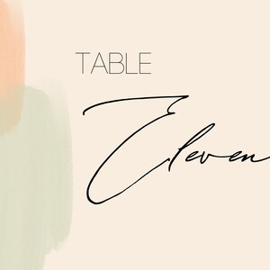 Neutral Minimalist Printable Table Numbers, Boho Wedding Decor, Elegant ...