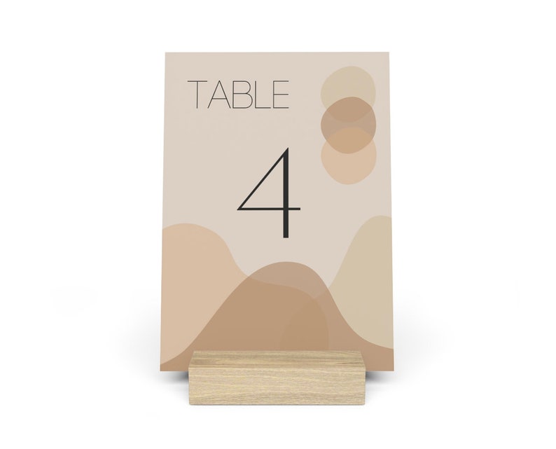 Desert Mountains Boho Printable Table Numbers, Neutral Minimalist ...