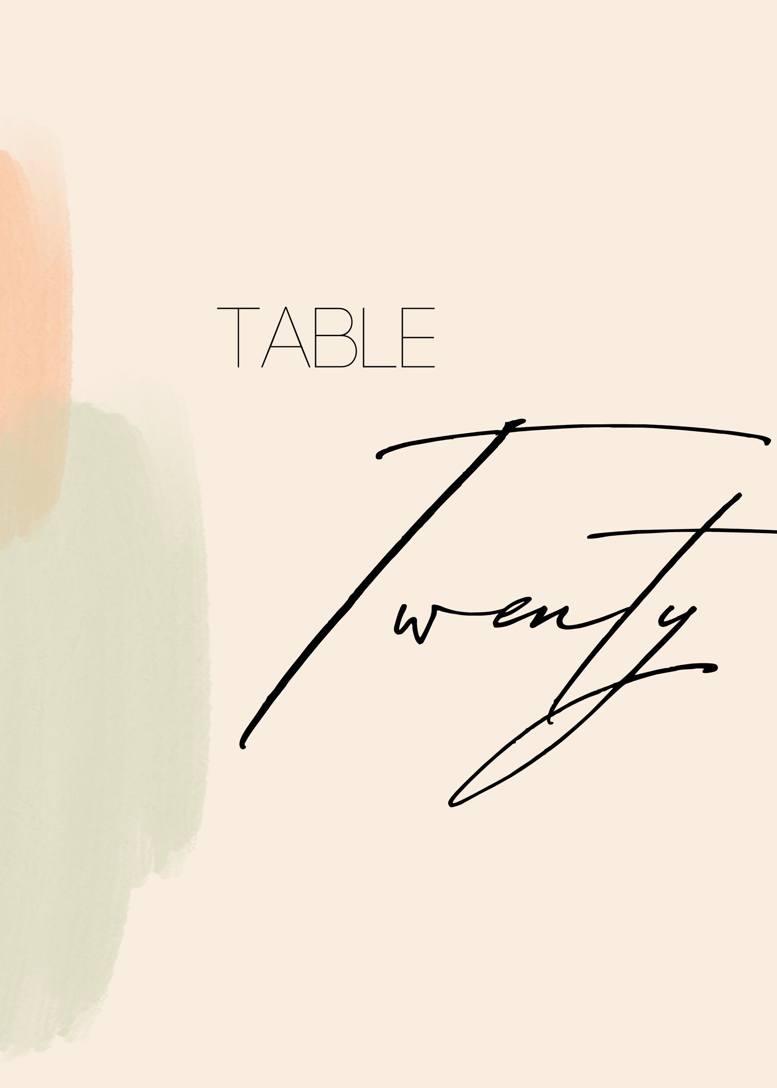 Neutral Minimalist Printable Table Numbers, Boho Wedding Decor, Elegant ...