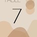 Desert Mountains Boho Printable Table Numbers, Neutral Minimalist ...