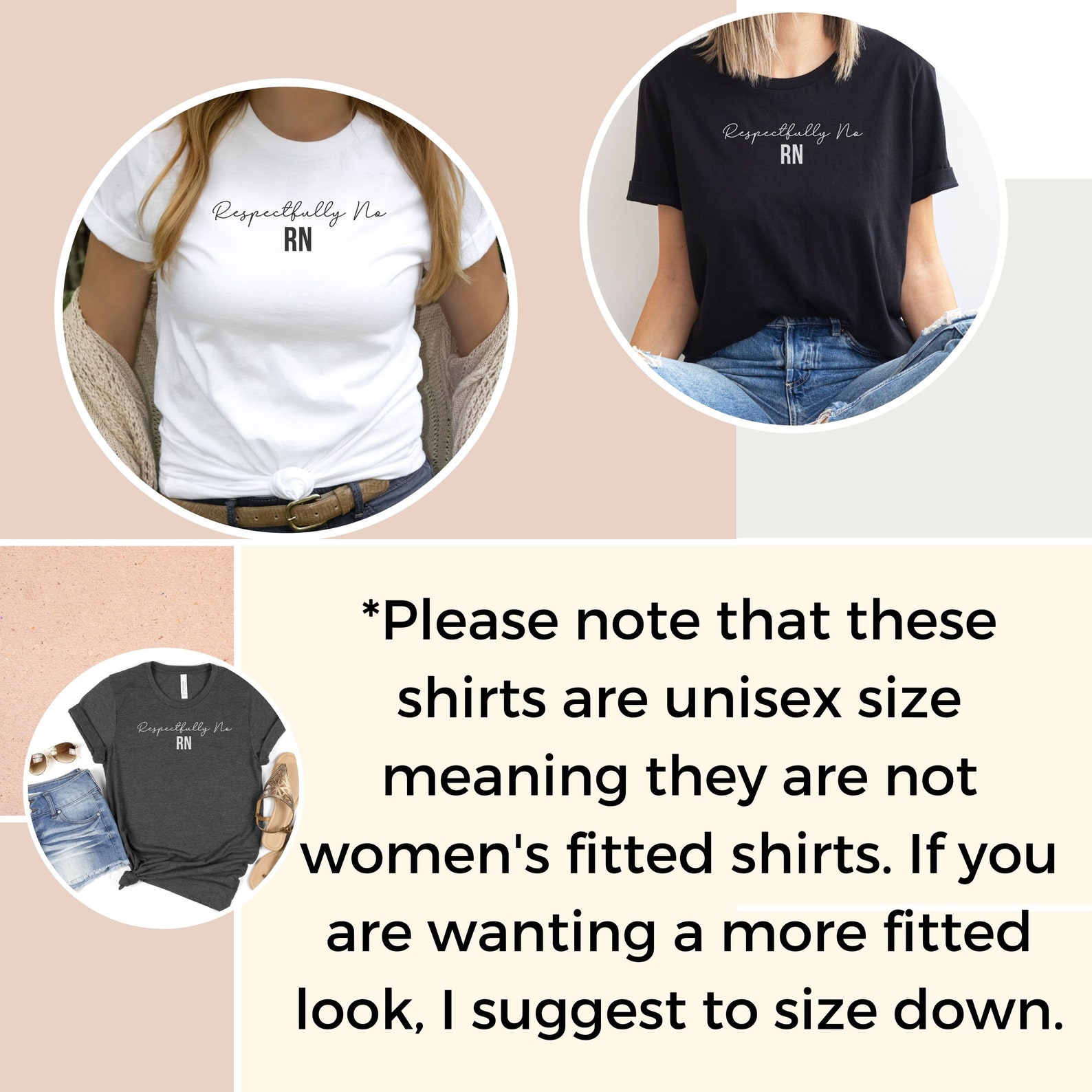 Retro Respectfully No RN Shirt, Funny Nurse T Shirt, Gift for Nurse ...