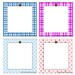 Pink and Blue Border Variety Gift Tags: Instant Download - Etsy