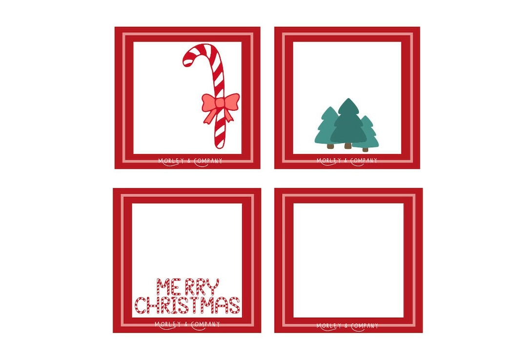 Red Christmas Gift Tags: Instant Download - Etsy