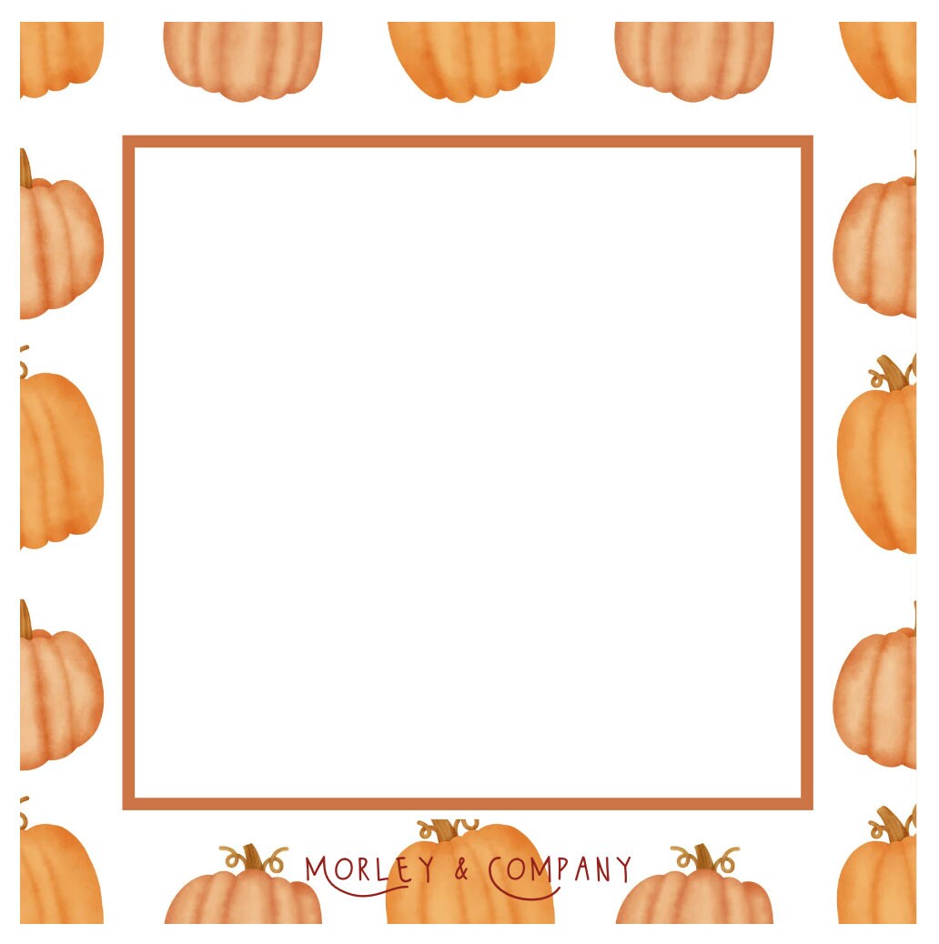 Classic Pumpkin Border Gift Tags: Instant Download - Etsy
